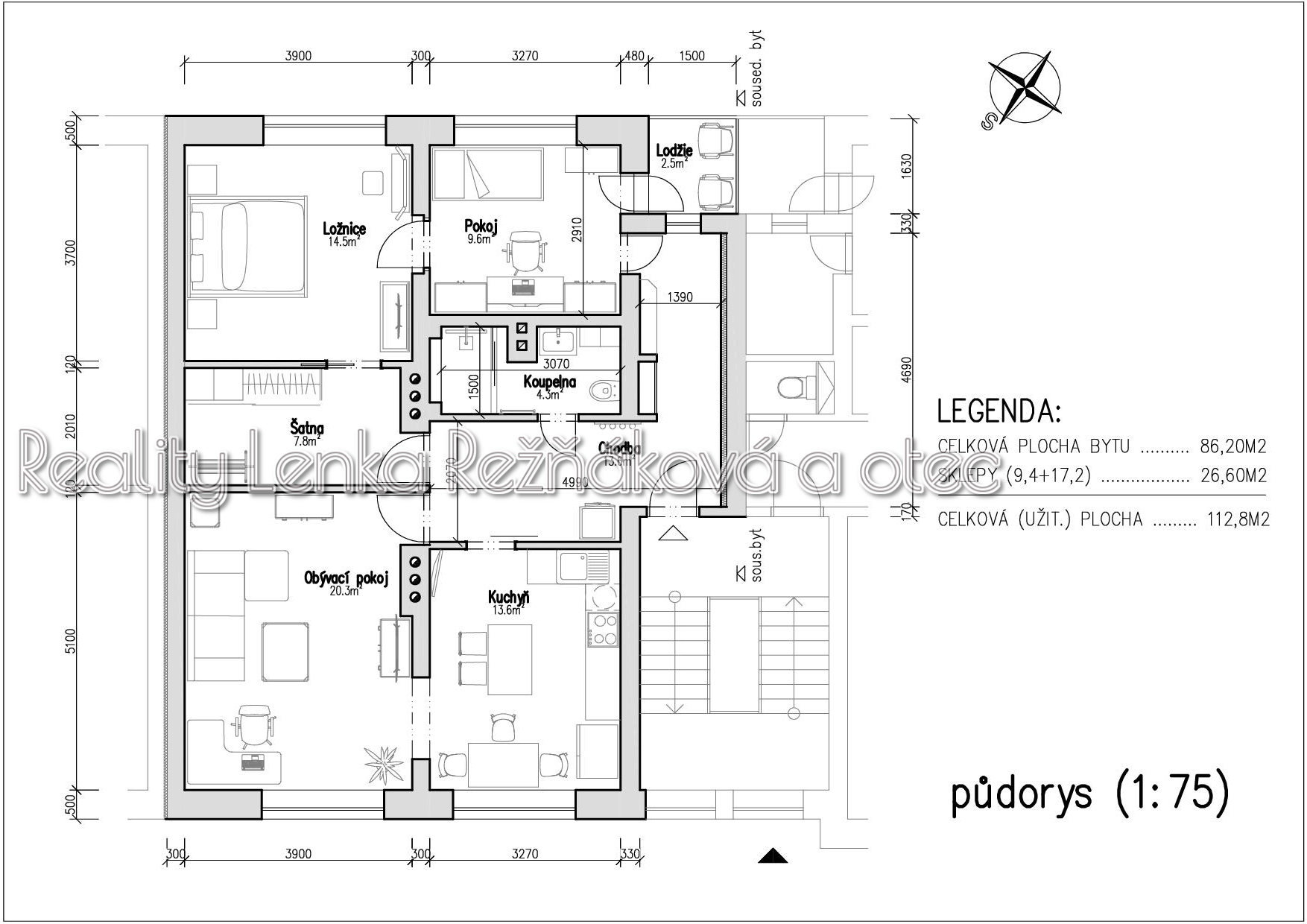 Mikulov, Husova - prodej bytu 3+1 :: Reality Lenka Režňáková a otec ...